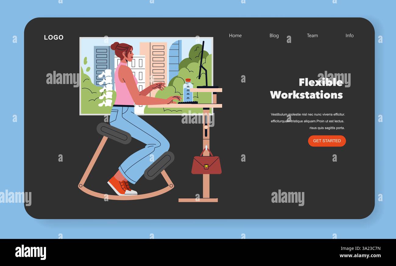 Modern workspace setup green screen Stock Vector Images - Alamy