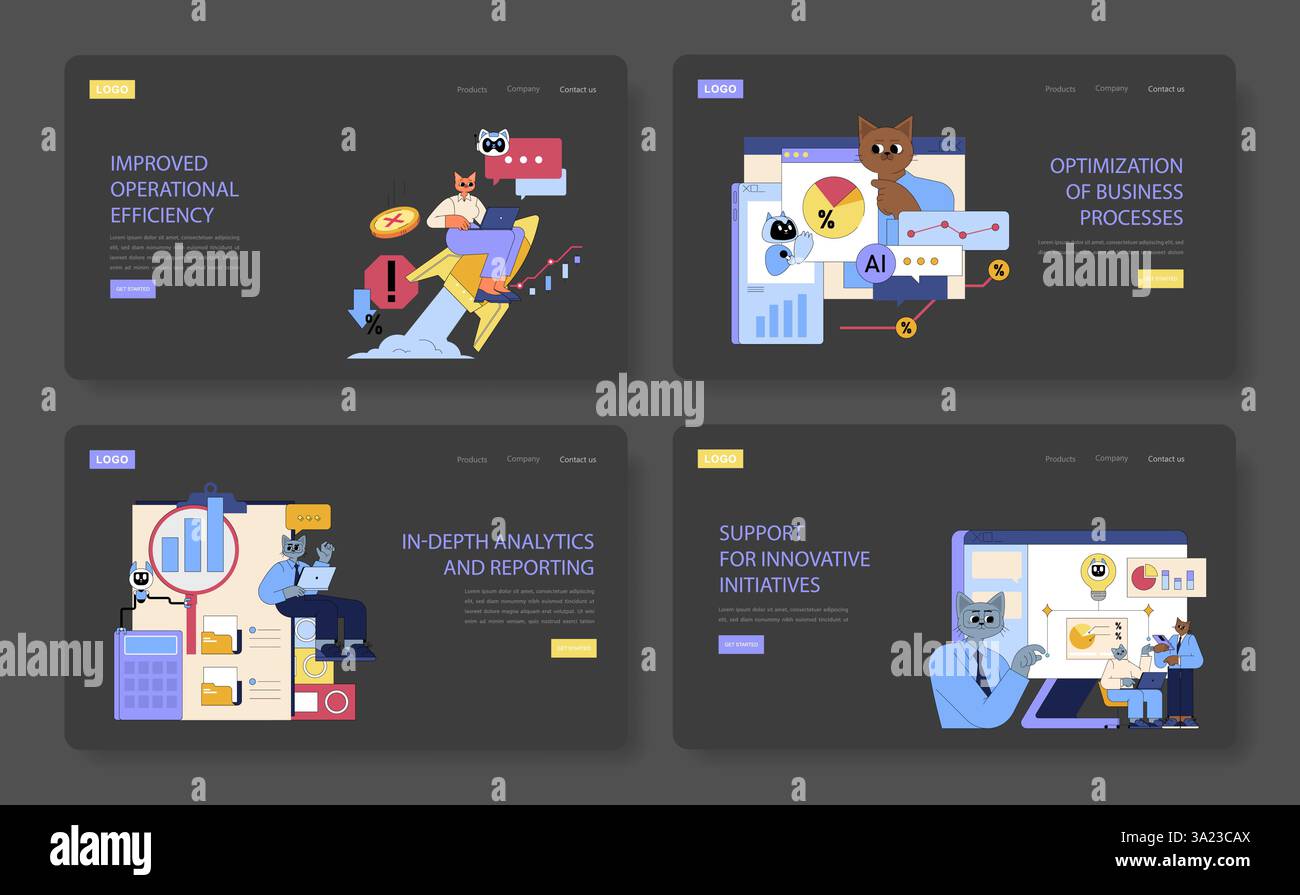 AI in Global Business Management. This illustration represents the integration of AI to enhance ...