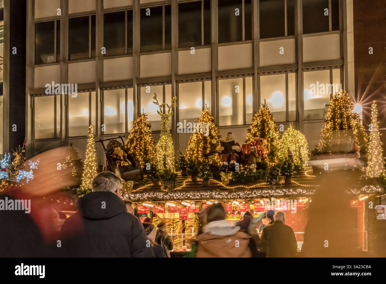 Christmas decoration on the roof of christmas market stall stuttgart hi ...