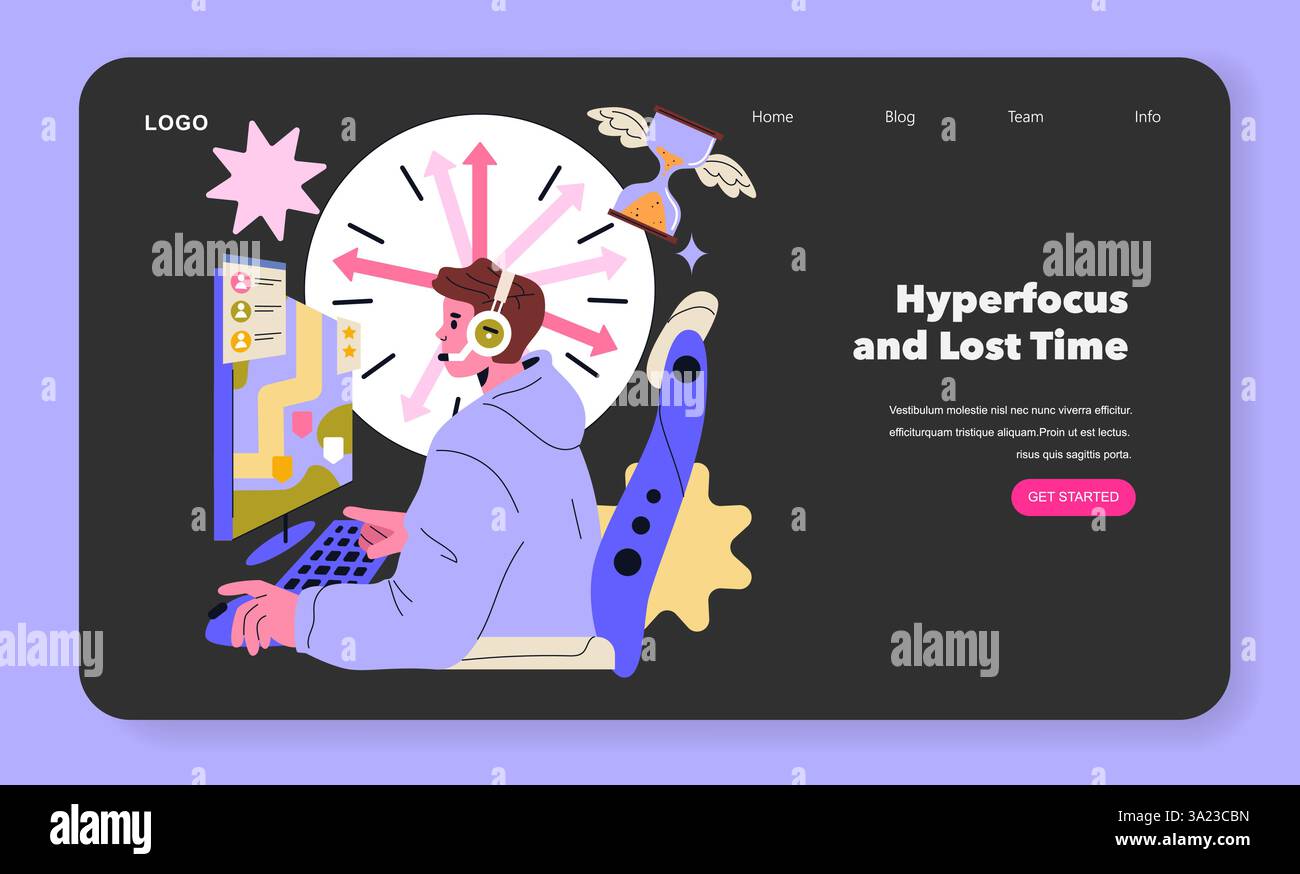 ADHD representation in a digital environment highlighting hyperfocus ...