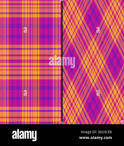 Madras Plaid Seamless Patterns in Gradient themed colors Stock Vector ...