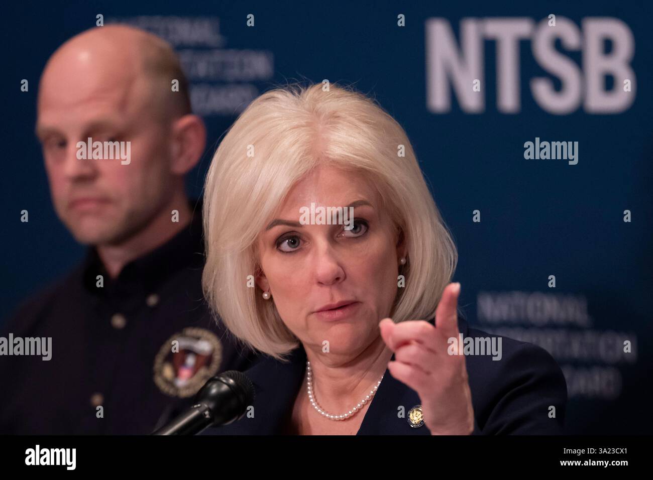 National Transportation Safety Board (NTSB) Chairwoman Jennifer Homendy ...