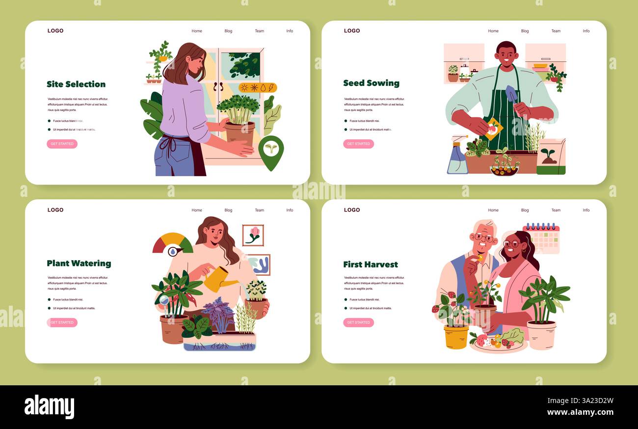 Seed planting techniques Stock Vector Images - Alamy