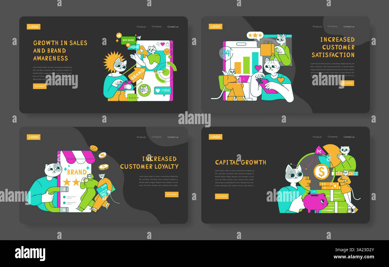 Business Cat concept. Illustrates the role of cats in business ...