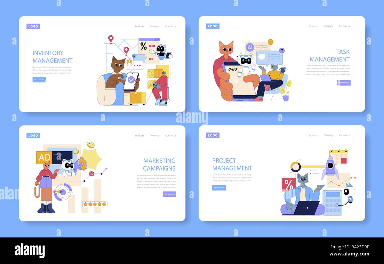 Business processes vector illustration showcasing key areas like ...