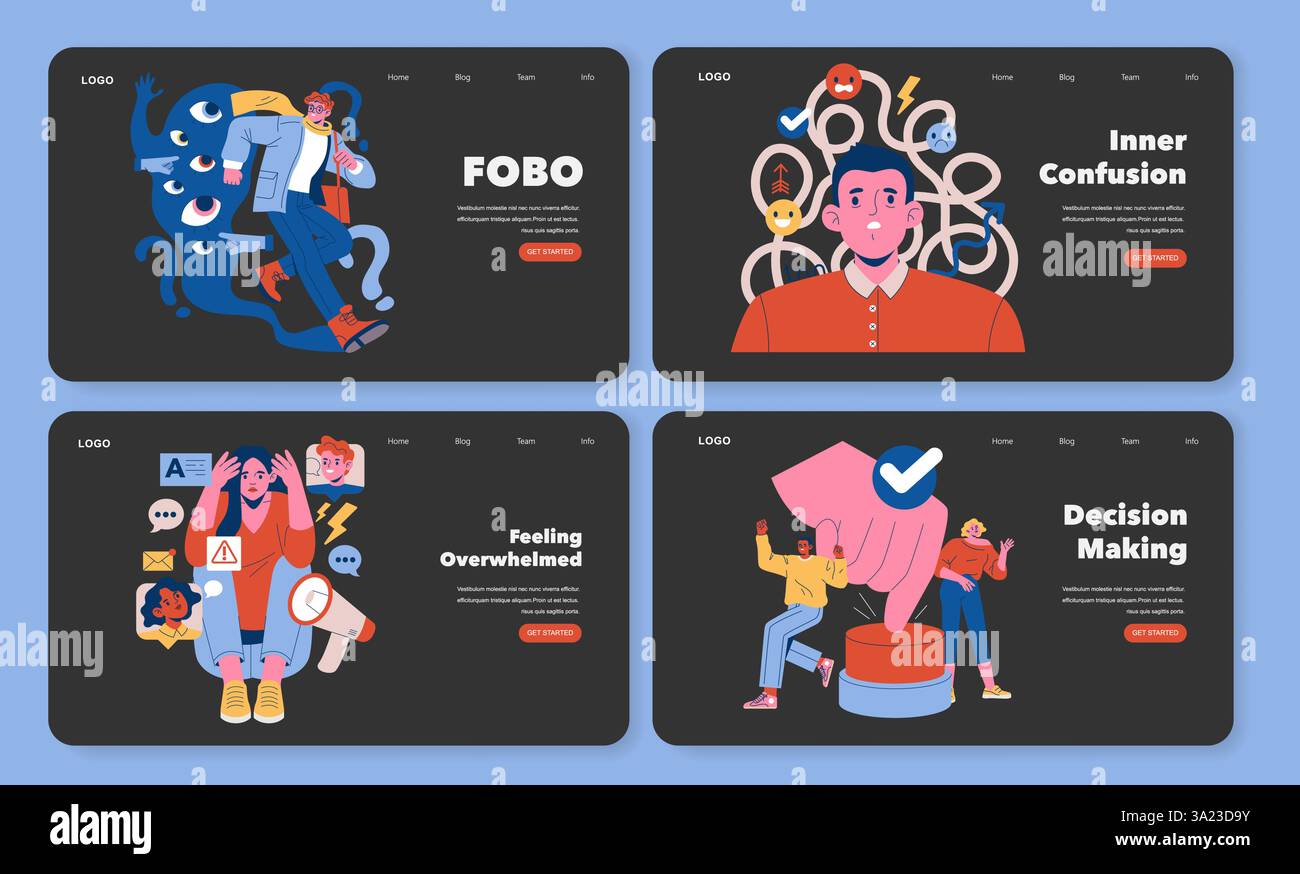 FOBO illustration explores the challenges of decision-making and inner ...