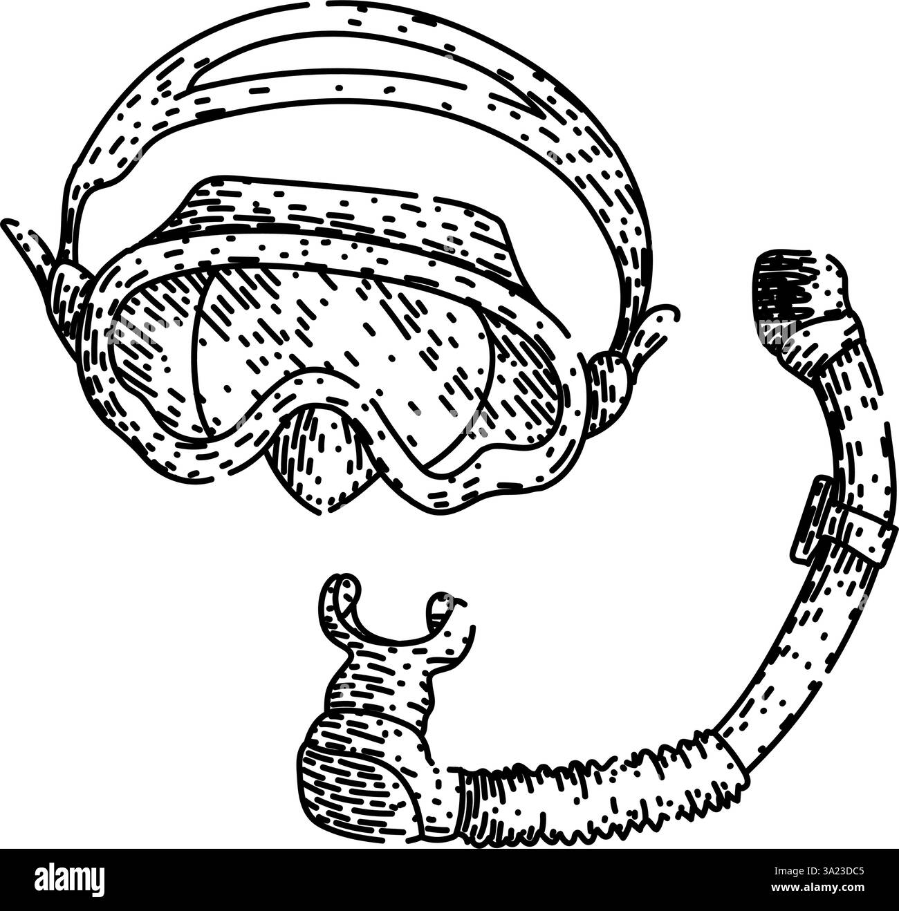 gear snorkel sketch hand drawn vector Stock Vector Image & Art - Alamy