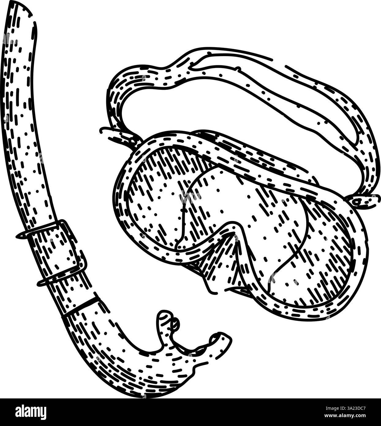 ocean snorkel sketch hand drawn vector Stock Vector Image & Art - Alamy