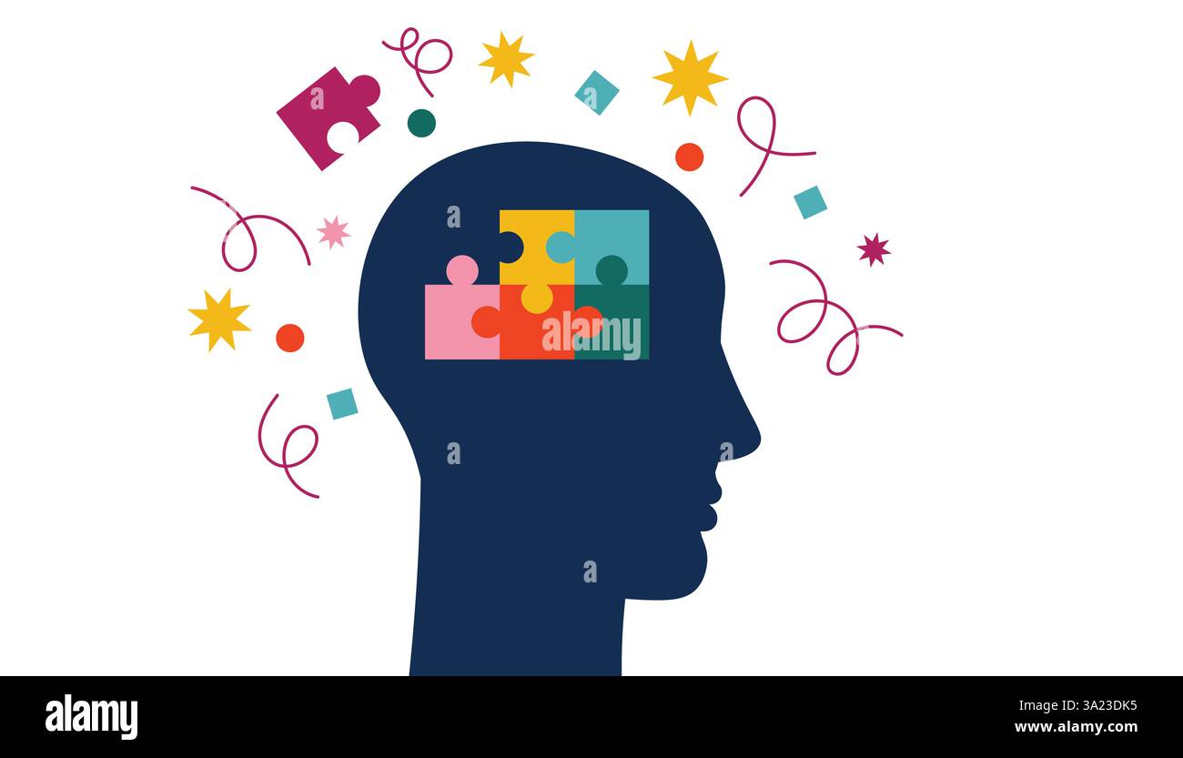 Mental health bright colorful Stock Vector Images - Alamy
