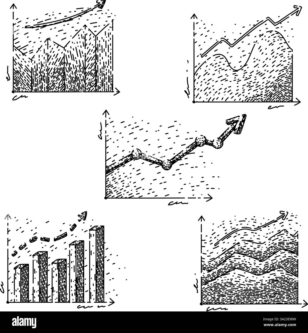 graph set sketch hand drawn vector Stock Vector Image & Art - Alamy