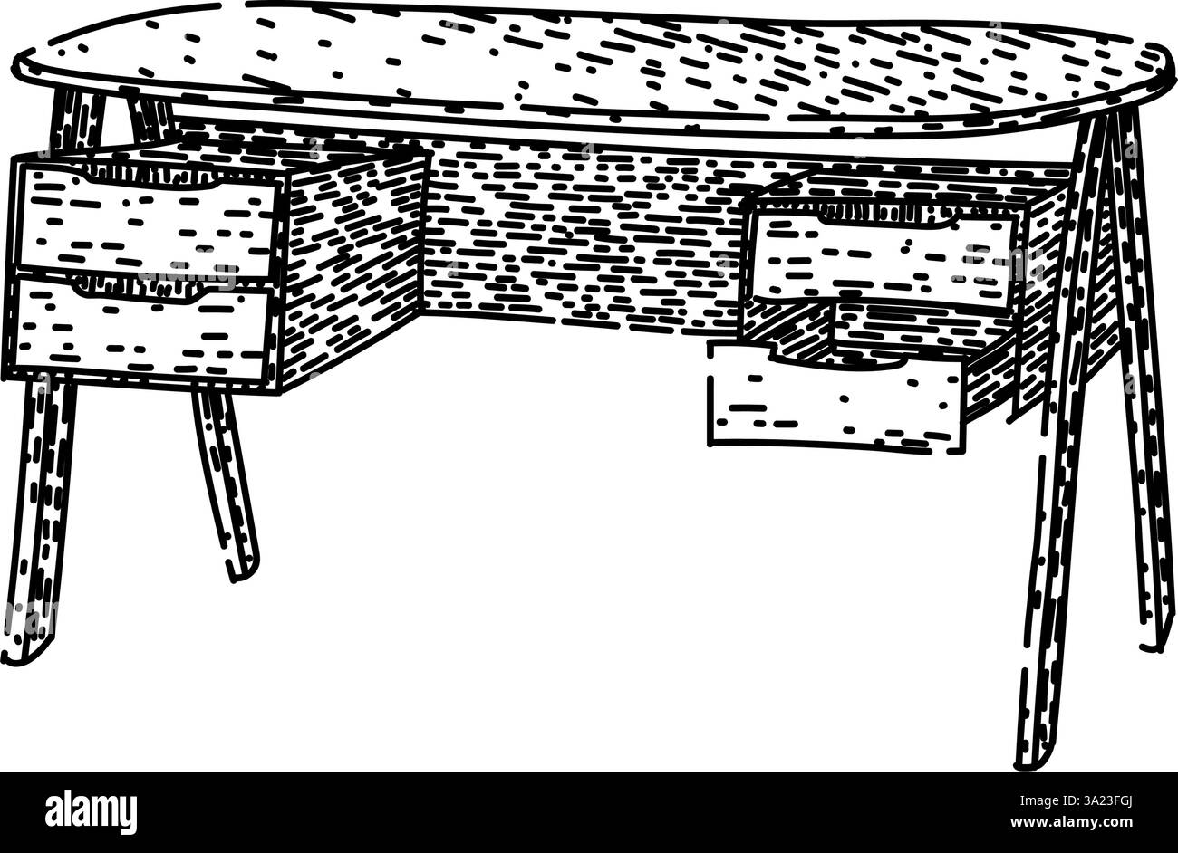 chair desk sketch hand drawn vector Stock Vector Image & Art - Alamy