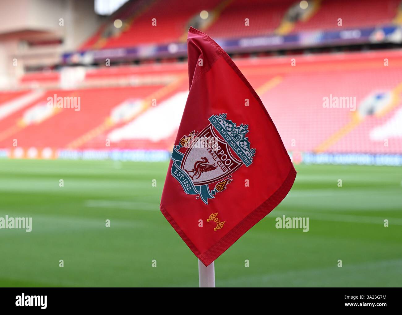 Liverpool, UK. 11th Mar, 2025. A general view of the corner flag during ...