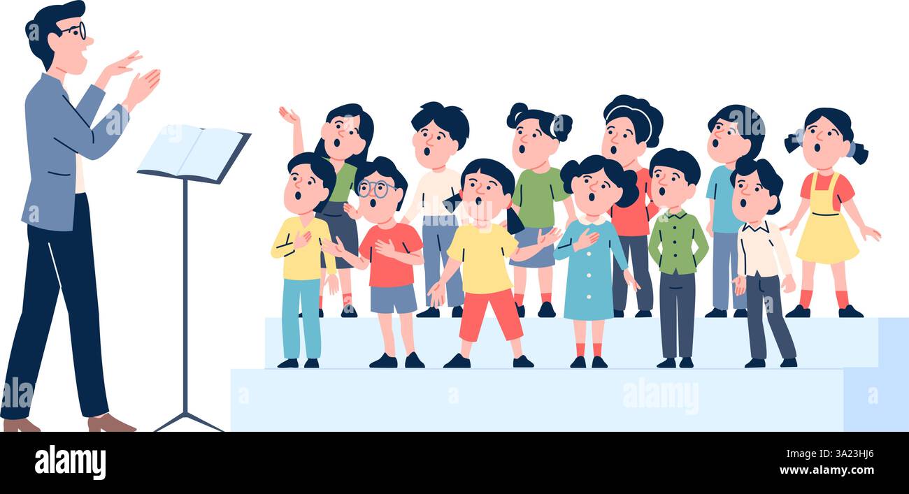 Children choir singing music hi-res stock photography and images - Alamy