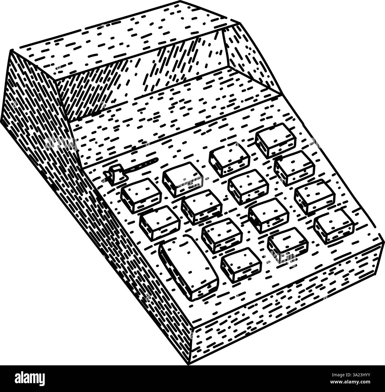addition calculator sketch hand drawn vector Stock Vector Image & Art ...