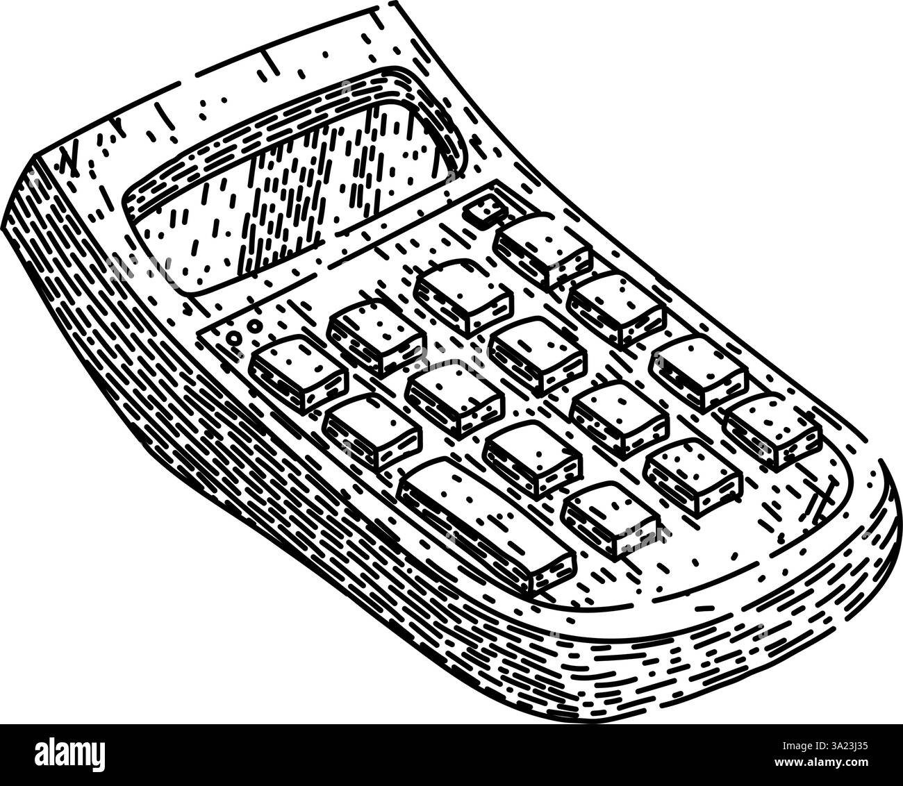 multiplication calculator sketch hand drawn vector Stock Vector Image ...