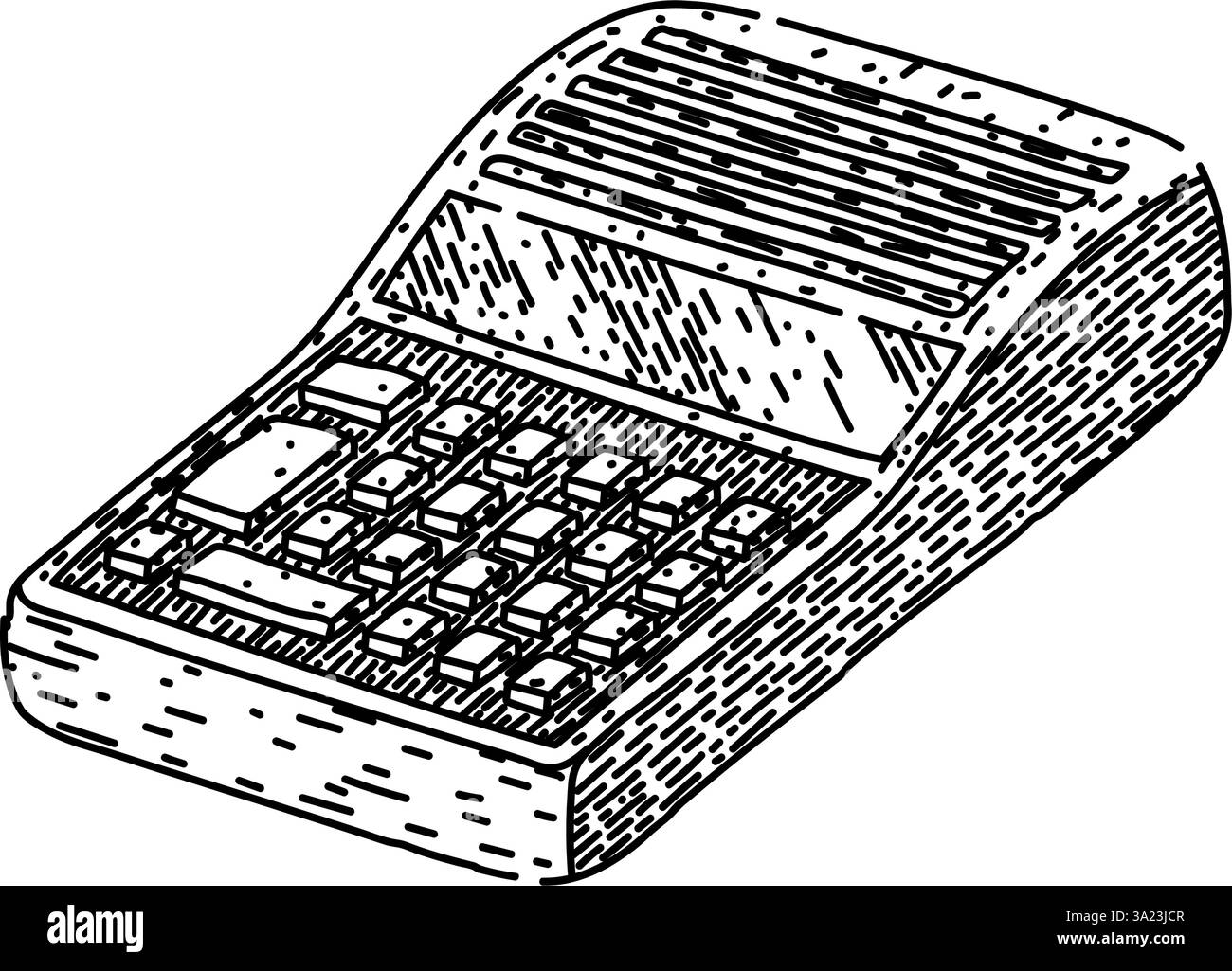 subtraction calculator sketch hand drawn vector Stock Vector Image ...