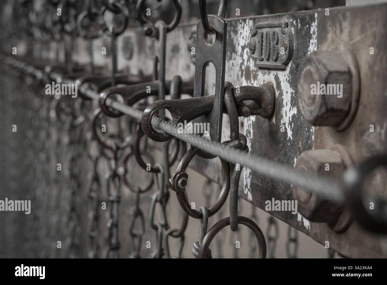 detail in the changing room of an old mining site Stock Photo - Alamy