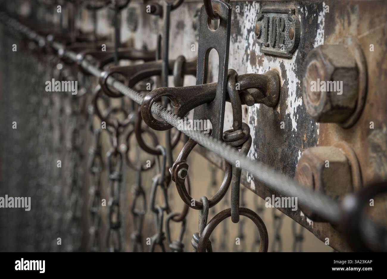 detail in the changing room of an old mining site Stock Photo - Alamy