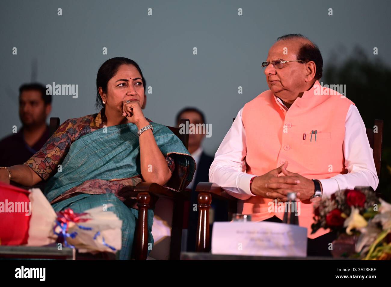 NEW DELHI, INDIA - MARCH 11: Delhi Chief minister Rekha Gupta, Delhi Lt ...