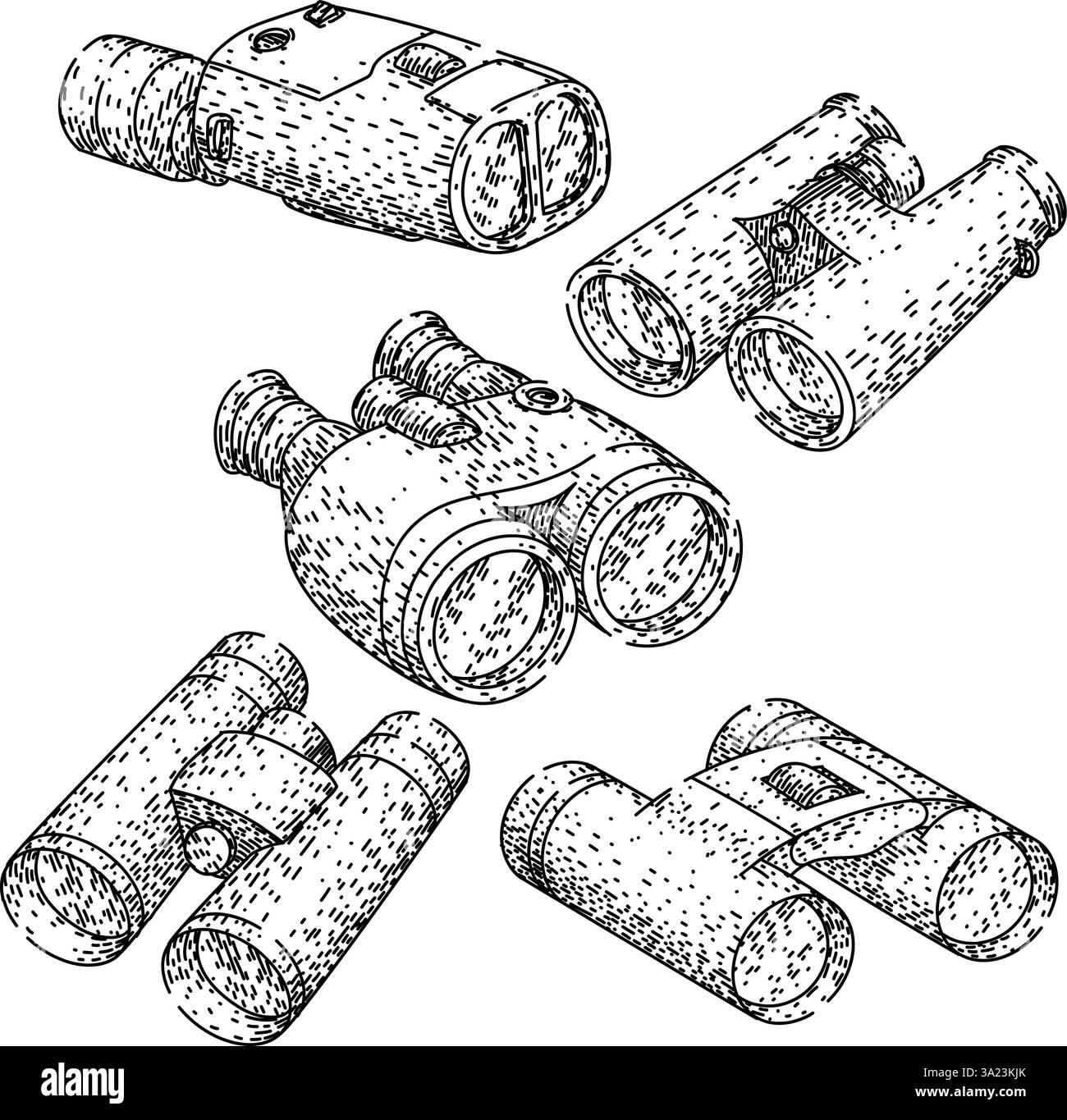 binoculars set sketch hand drawn vector Stock Vector Image & Art - Alamy