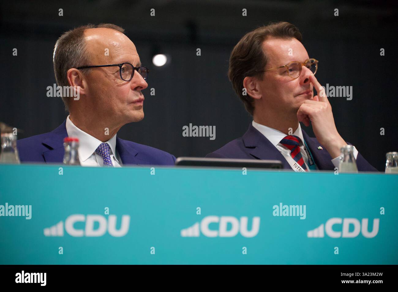 Berlin, Germany. February 03, 2025. Christian Democrats (CDU) party congress venue. Friedrich ...