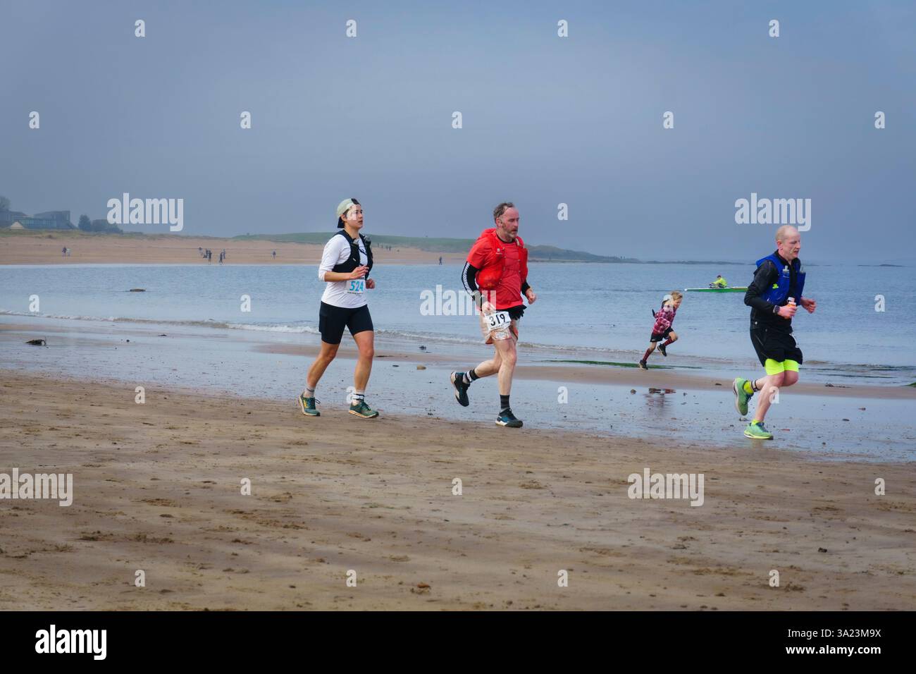 Runners compete in the John Muir Way 50km Ultra Marathon in North ...
