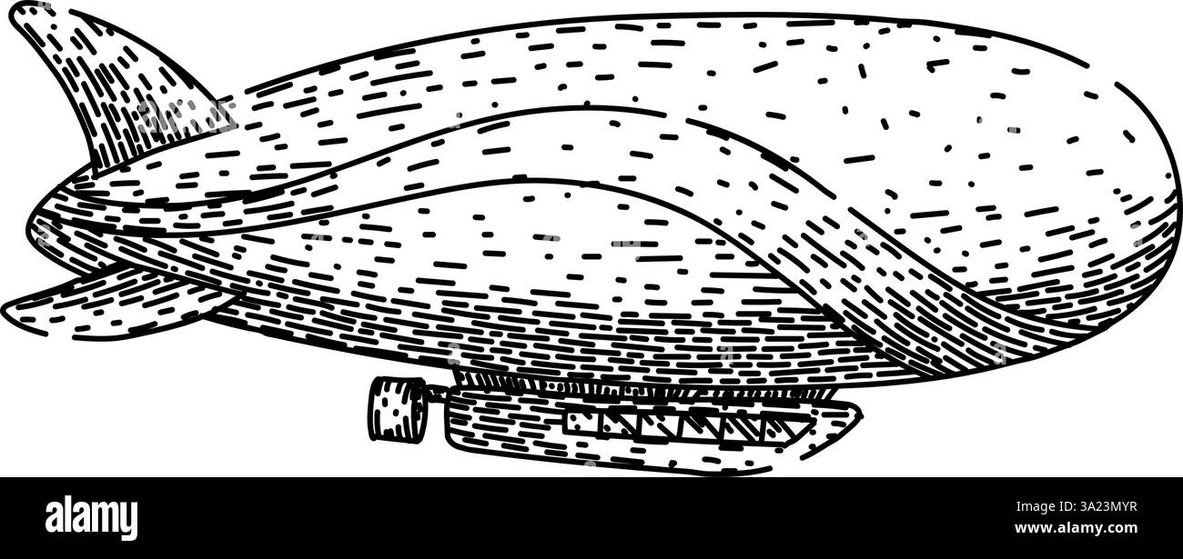 aerostat airship sketch hand drawn vector Stock Vector Image & Art - Alamy