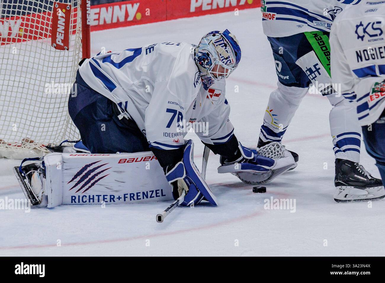 Frankfurt, Deutschland. 11th Mar, 2025. Zane McIntyre (Straubing Tigers ...