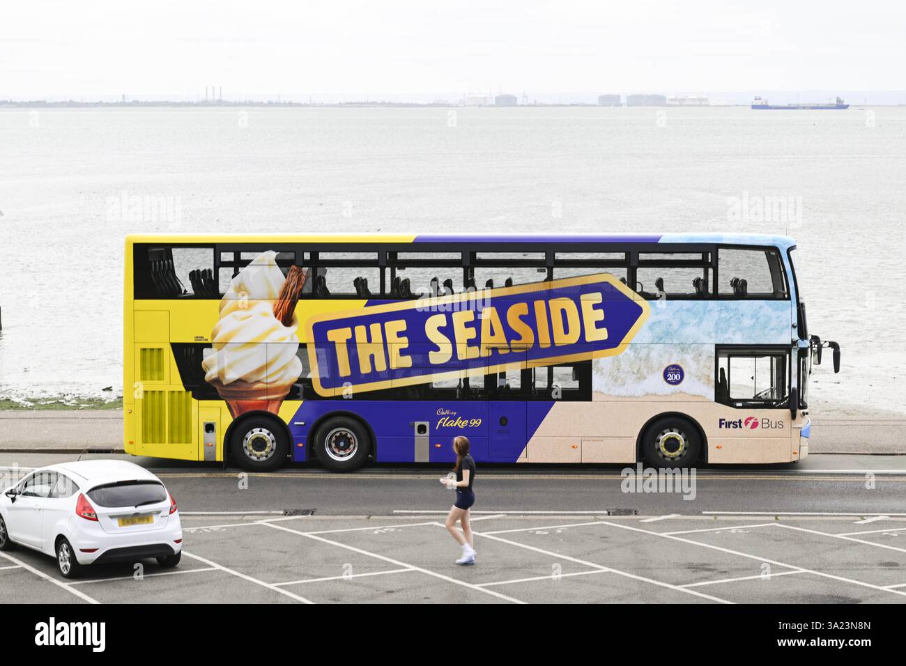 EMBARGOED TO 0001 MONDAY AUGUST 12 EDITORIAL USE ONLY A 'Flake 99 bus ...