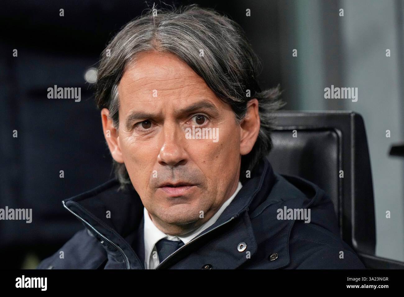 Inter Milan's head coach Simone Inzaghi waits for the start of the ...