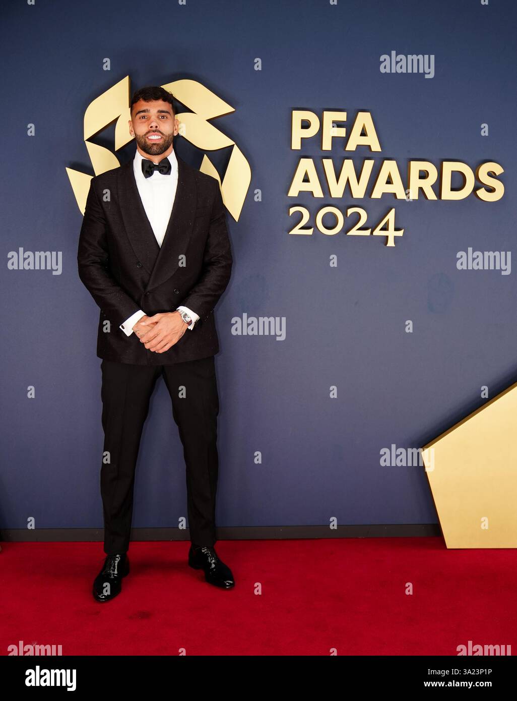 David Raya arrives for the 2024 PFA Awards at the Opera House ...