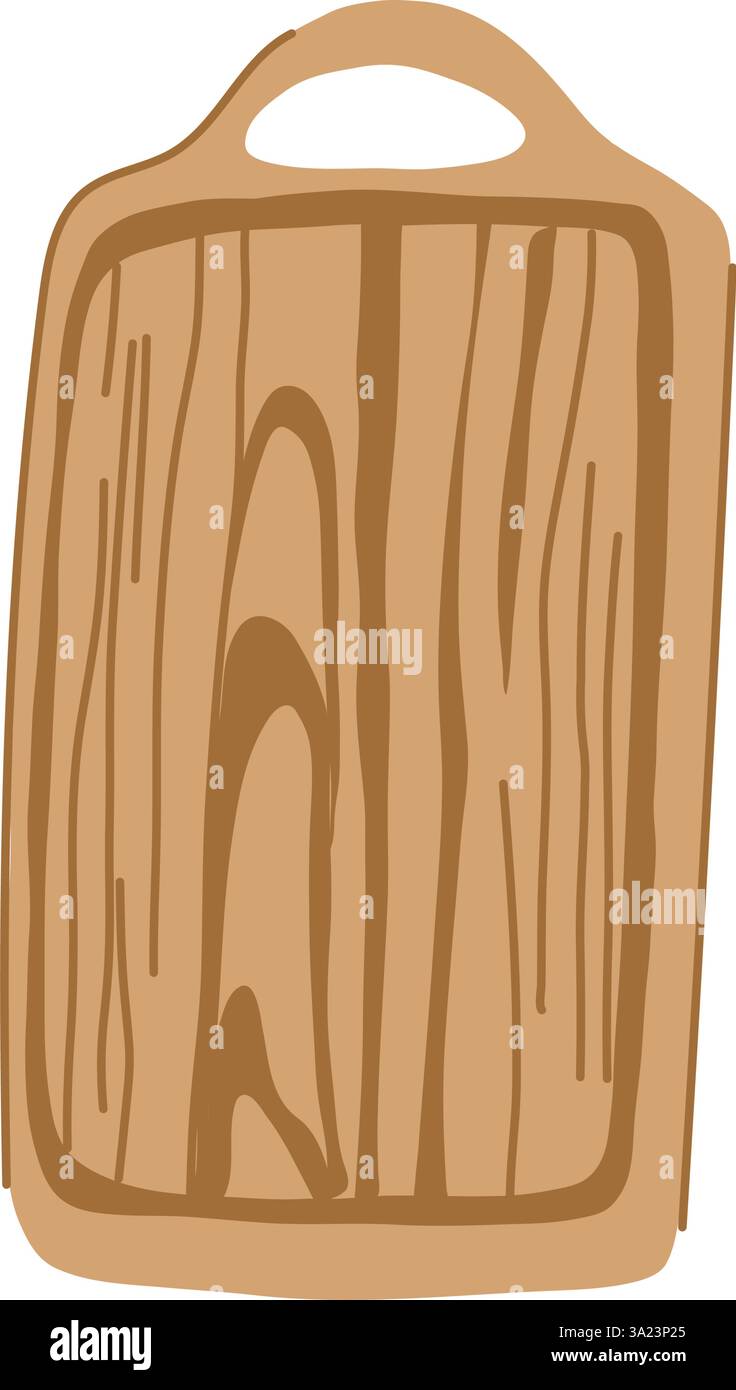 slicing wooden cutting board cartoon vector illustration Stock Vector ...