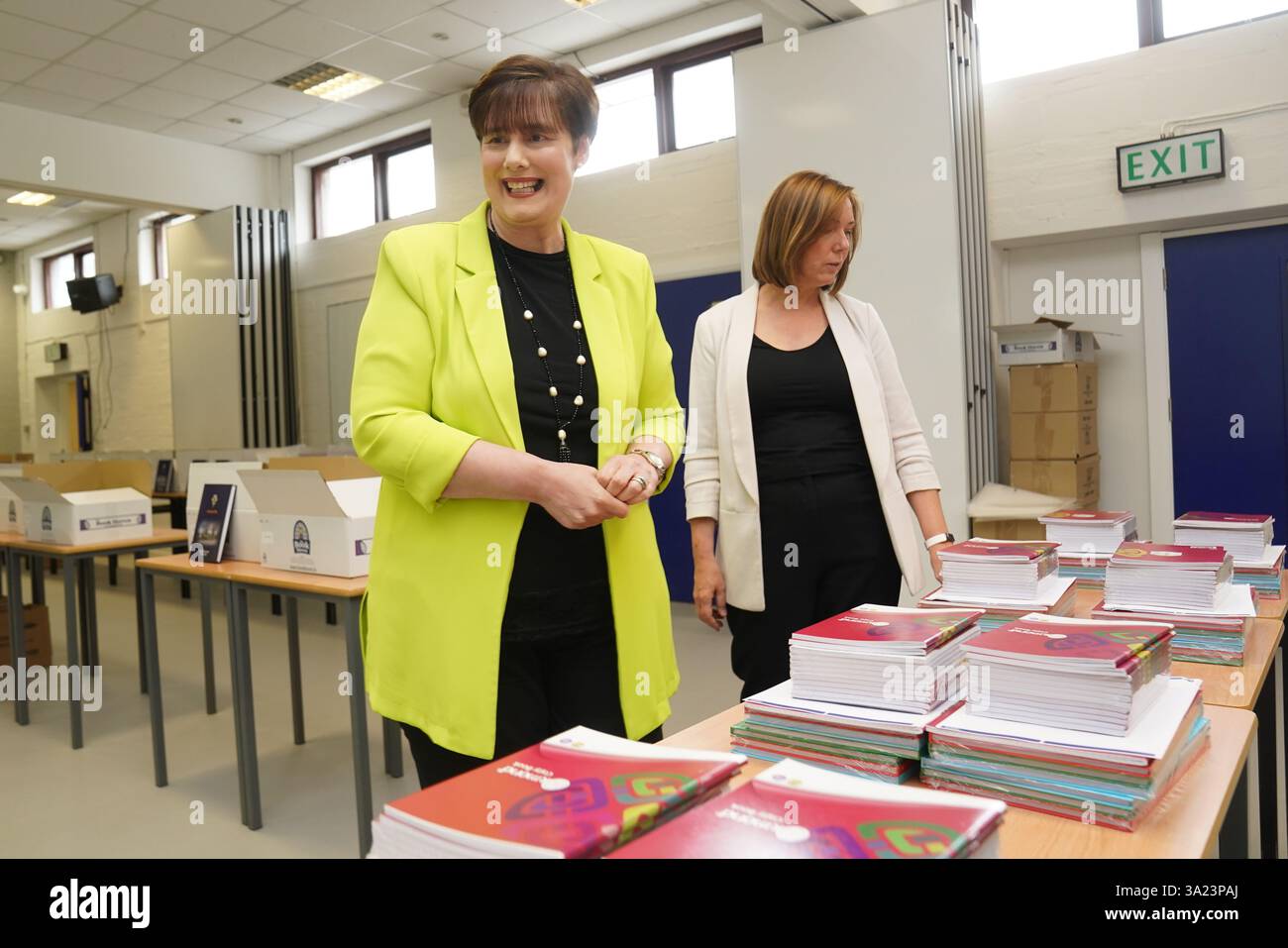 Minister for Education Norma Foley during a visit to Ardscoil Ris in ...