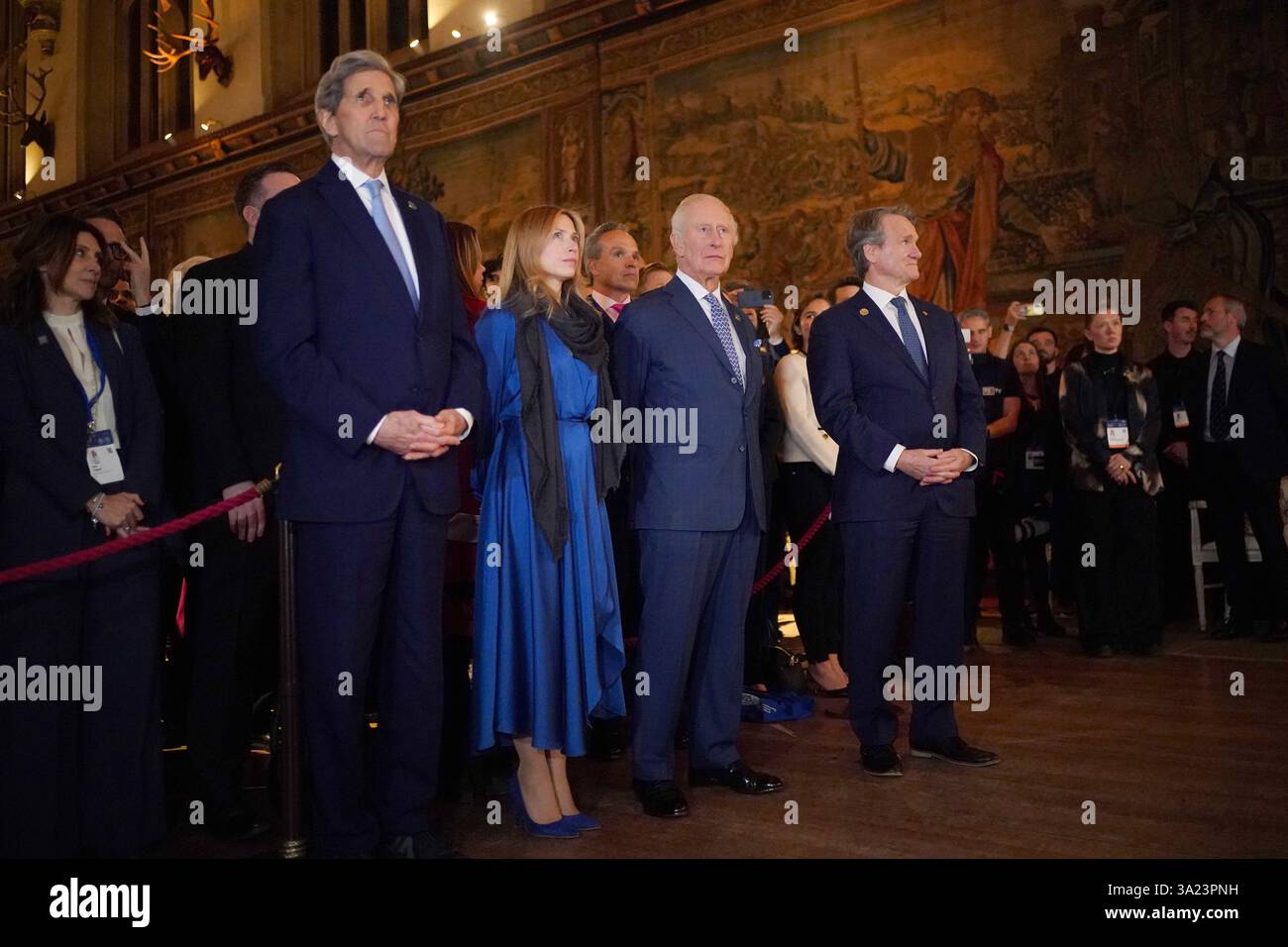 (front row, left to right) John Kerry, former US Secretary of State and ...