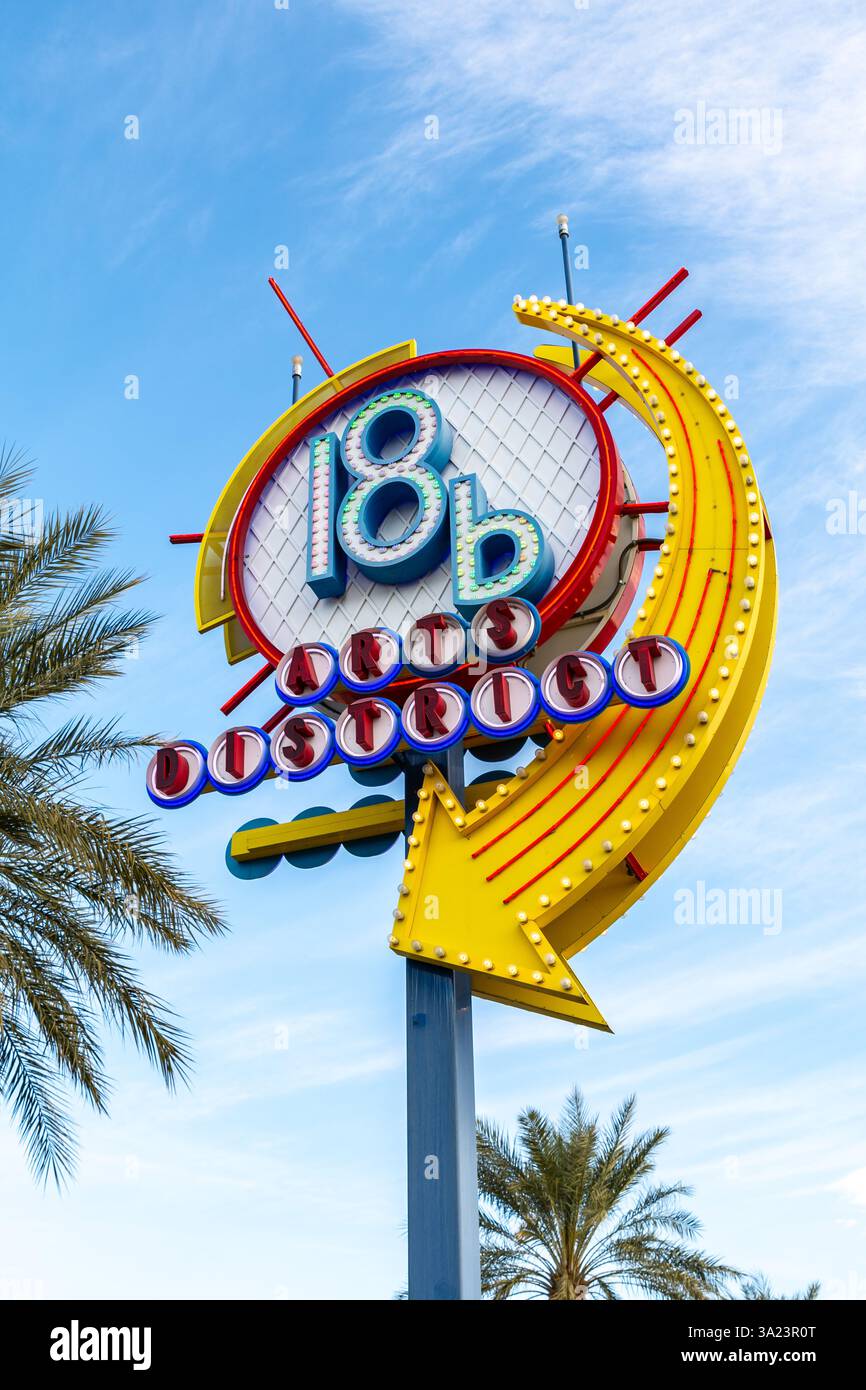 Las Vegas, Nevada, USA - March 2nd 2025 - Vintage 18b Arts District ...