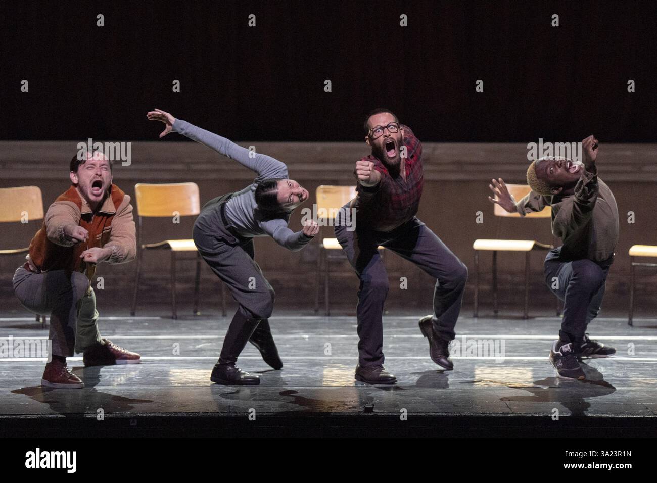 Dancers on stage during a preview performance ahead of the Scottish ...