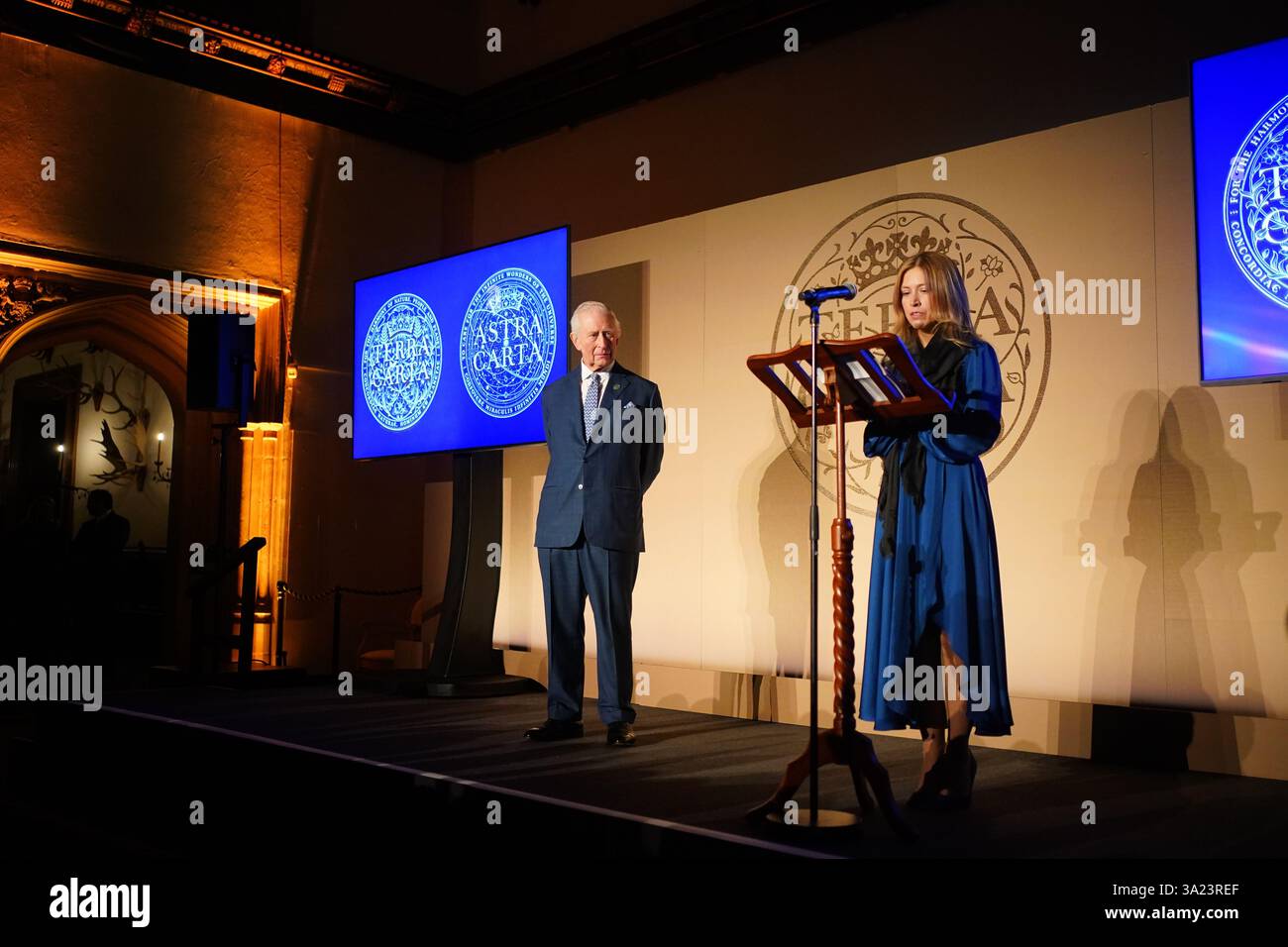 King Charles III listening to SMI chief executive Jennifer Jordan-Saifi ...