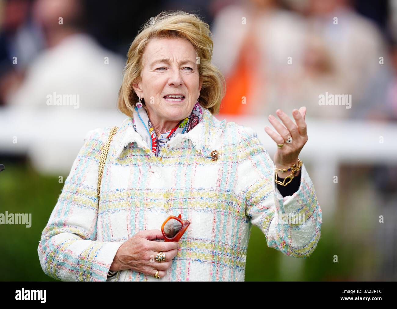 Maureen Haggas during day three of the Sky Bet Ebor Festival at York ...
