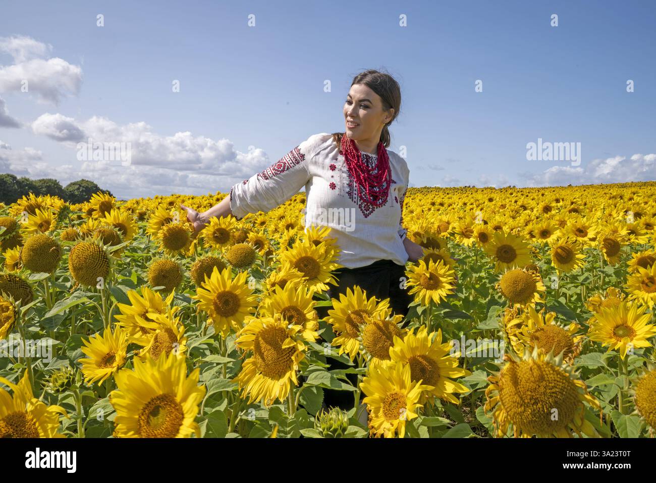 Zhenya Dove, an activist and volunteer from Kherson, Ukraine, who is ...