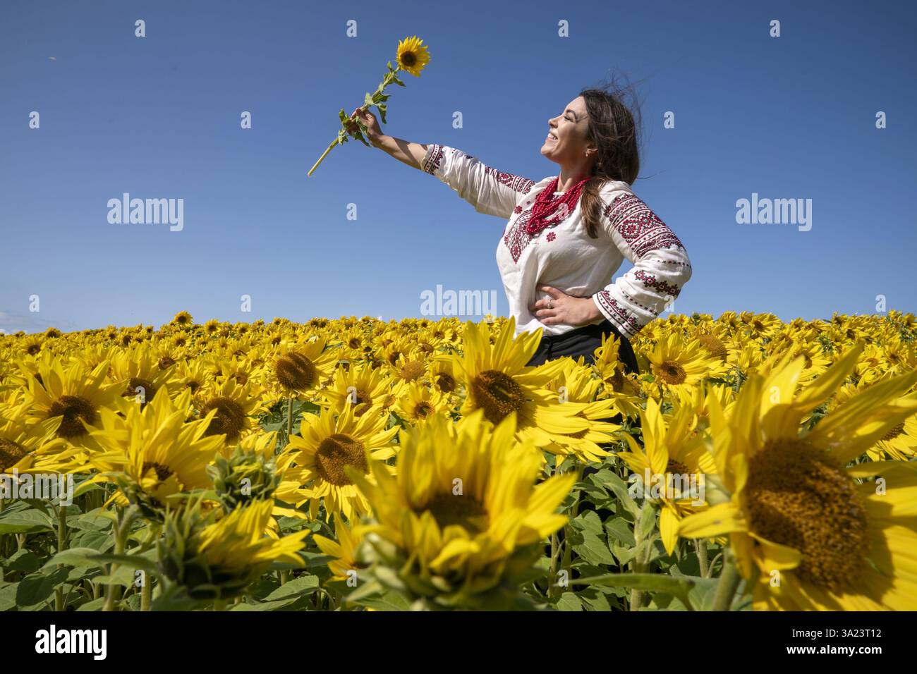 Zhenya Dove, an activist and volunteer from Kherson, Ukraine, who is ...