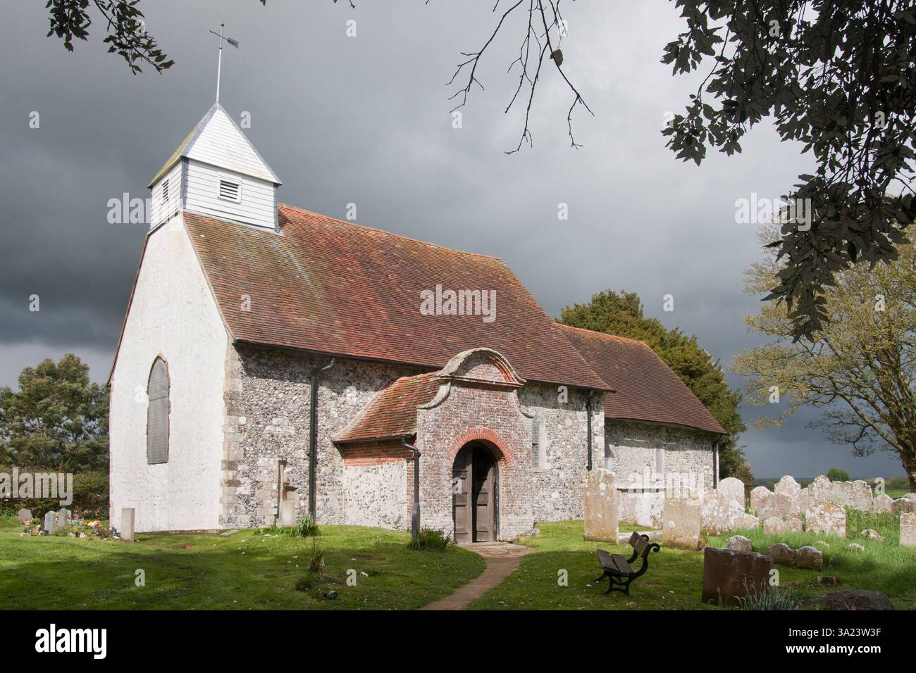 St Andrew by the Ford saxon church, Ford, West Sussex, England Stock ...