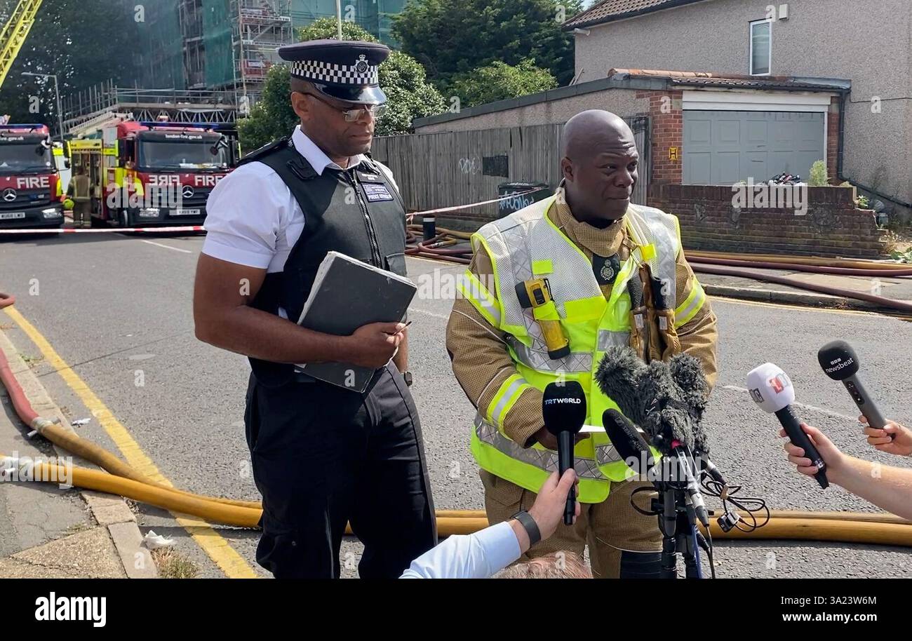 Assistant Commissioner of the London Fire Brigade Patrick Goulbourne ...