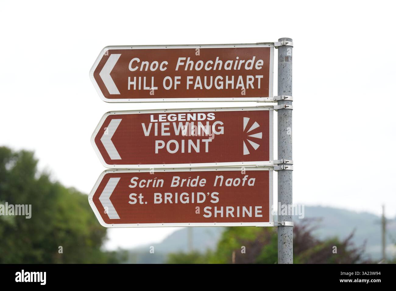 Signage for Hill of Faughart where the search in its locality of the ...