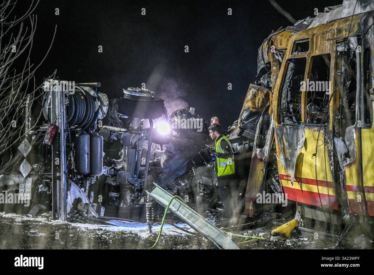 11 March 2025, Baden-Württemberg, Ubstadt-Weiher: The scene of the ...