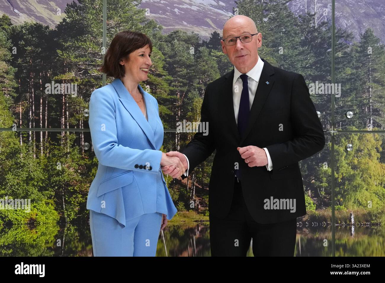 Scottish First Minister John Swinney and Chancellor of the Exchequer ...