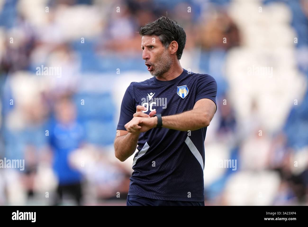 Colchester United manager Danny Cowley before the Carabao Cup second ...