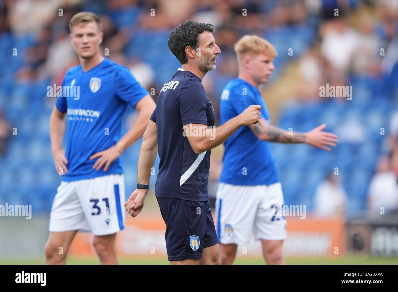 Colchester United manager Danny Cowley before the Carabao Cup second ...