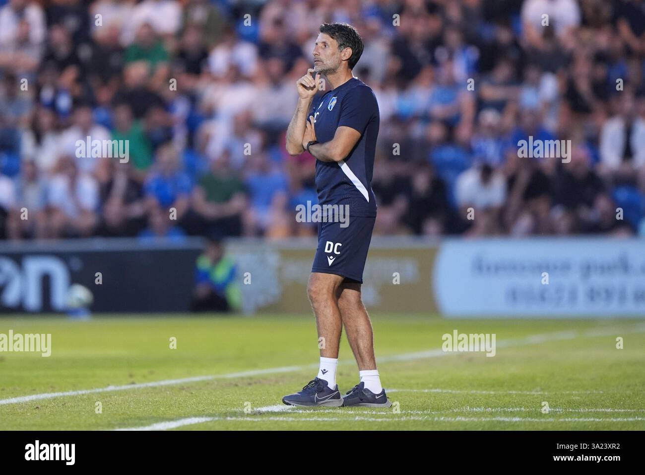 Colchester United manager Danny Cowley during the Carabao Cup second ...