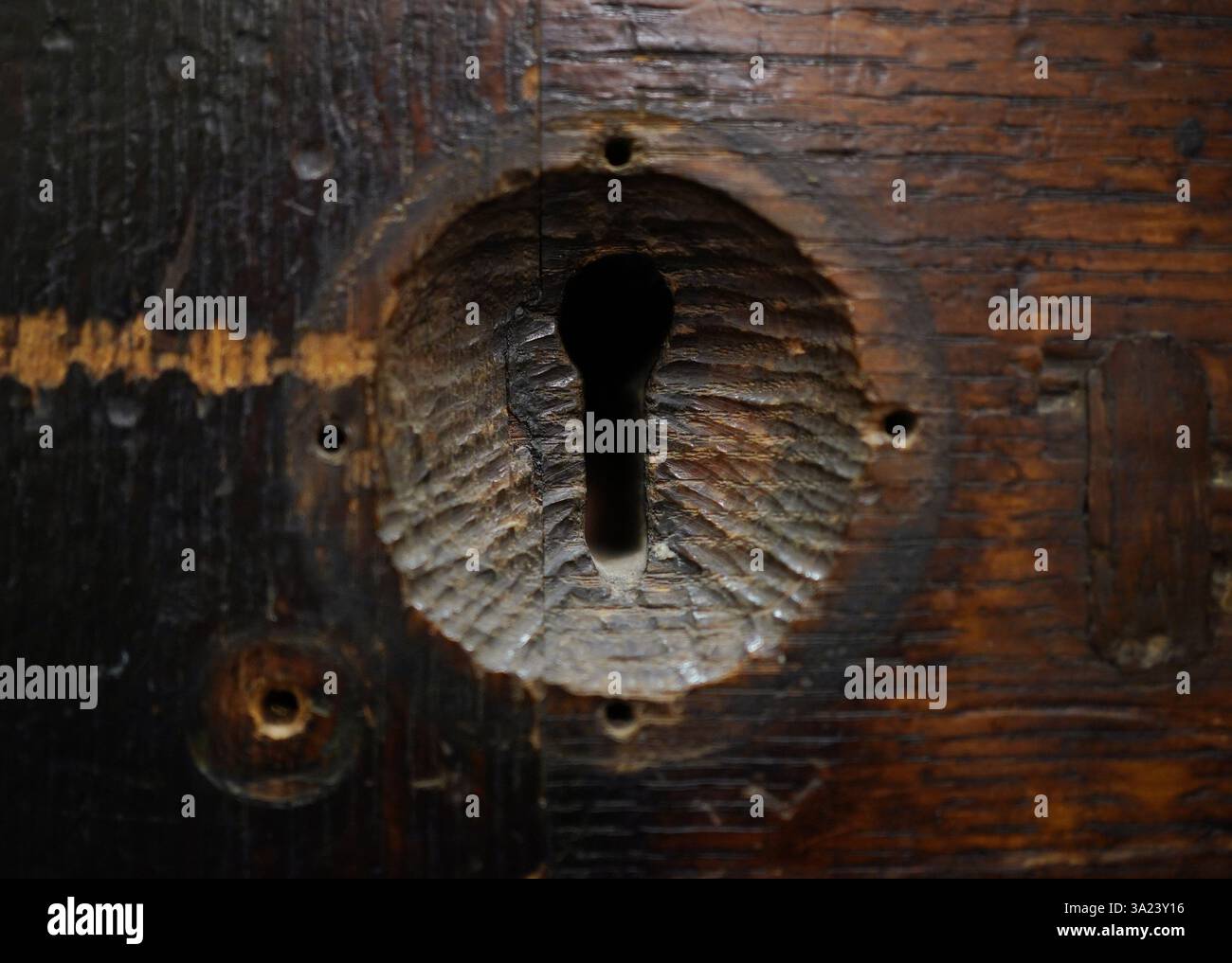 Detail of the keyhole of the Newgate Prison door, described by Charles ...