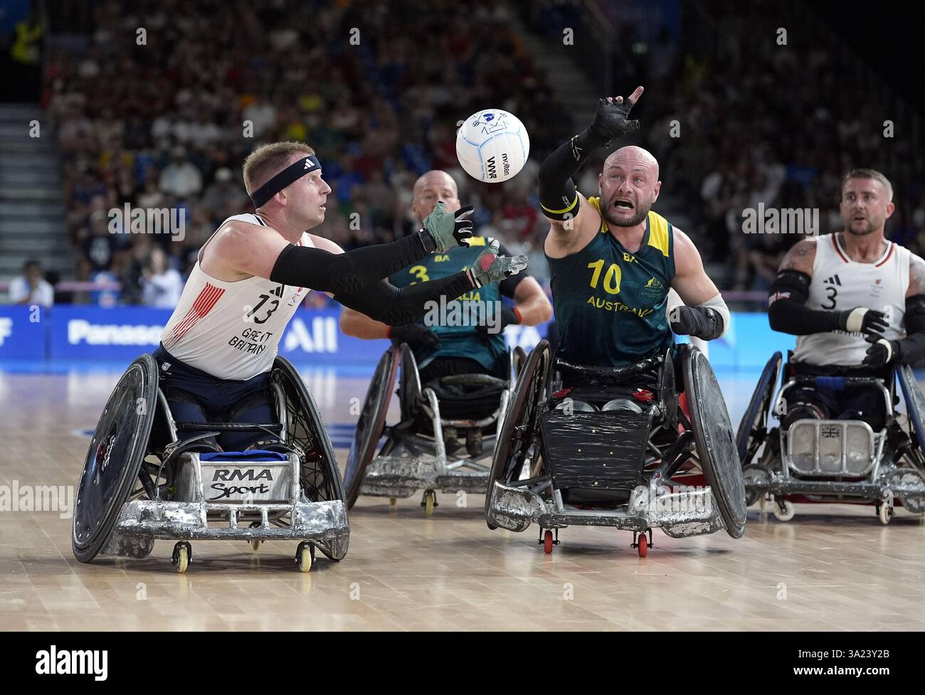 Great Britain's Aaron Phipps and Australia's Chris Bond during the ...